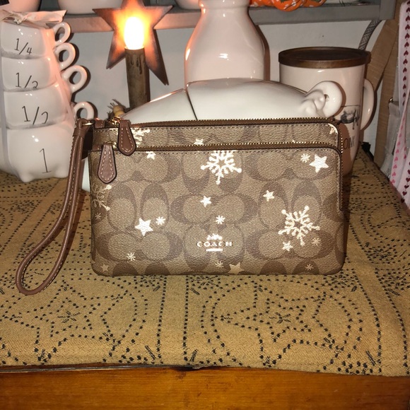 Coach | Bags | Coach Stars And Snowflakes Double Zippered ...
